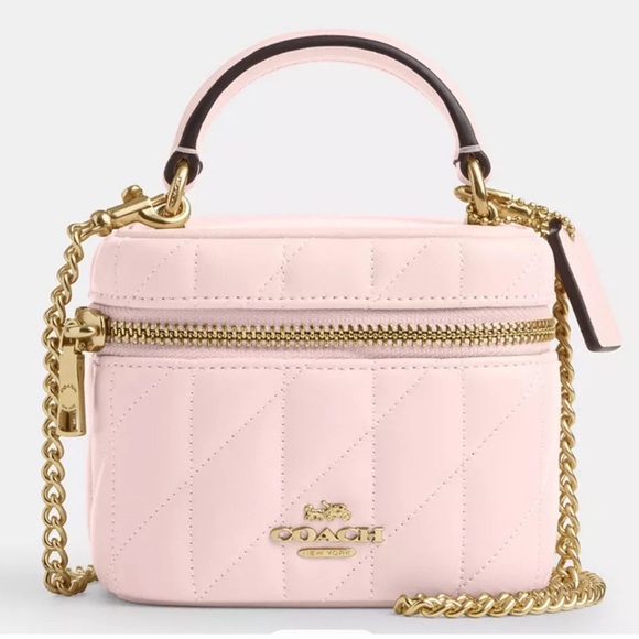 Coach | Bags | Nwt Coach Ava Crossbody Bag With Light Blush Pink Quilting With Gold Chain | Poshmark